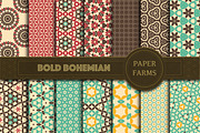 Bohemian digital paper, a Pattern Graphic by Paper Farms