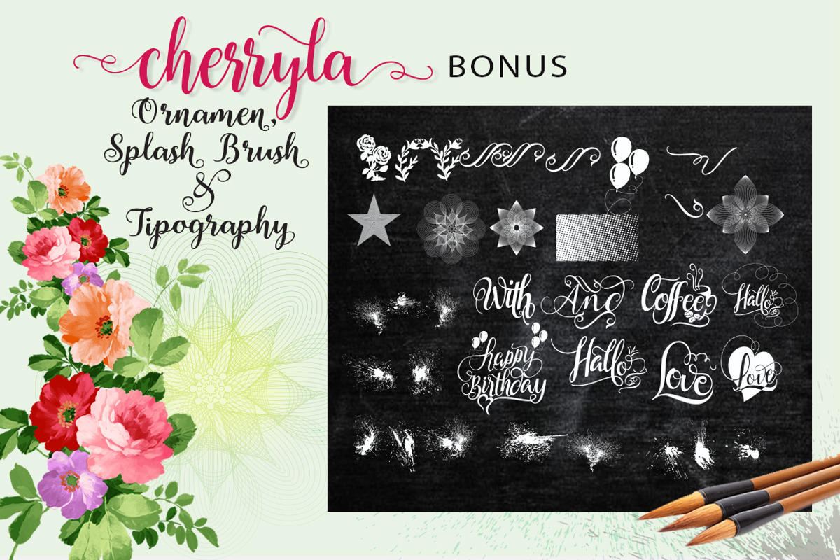 Cherryla Script, a Script Font by joelmaker