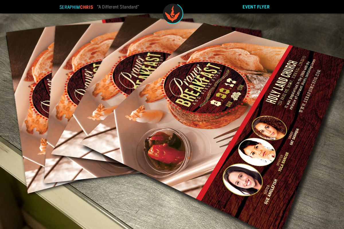 Prayer Breakfast Flyer Template, a Flyer Template by SeraphimChris