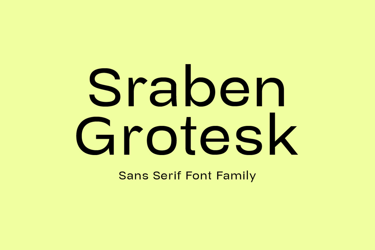 Sraben Grotesk font family