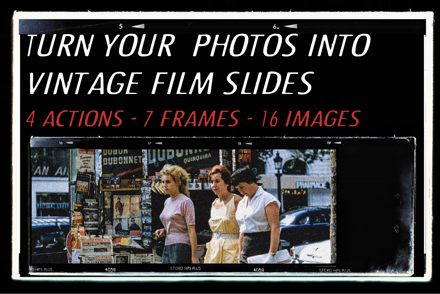 VINTAGE FILM PHOTO MOCKUP BUNDLE, a Print Template by Tropical Type
