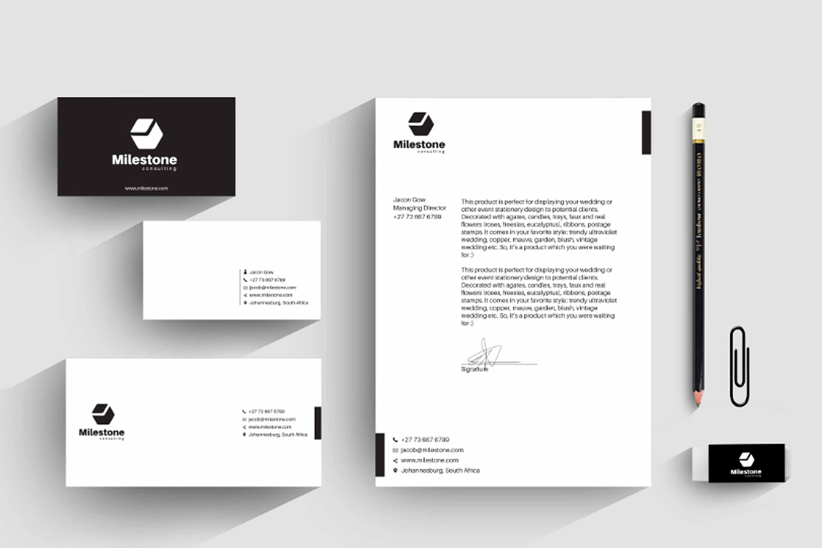 Milestone Mockup, a Business Card Template by Ntsundu