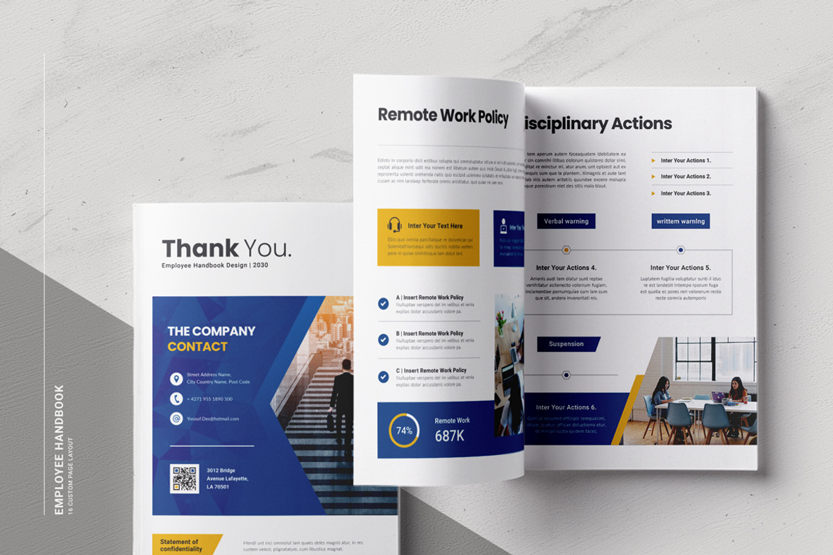 HR / Employee Handbook Design, a Brochure Template by Creativity-Design