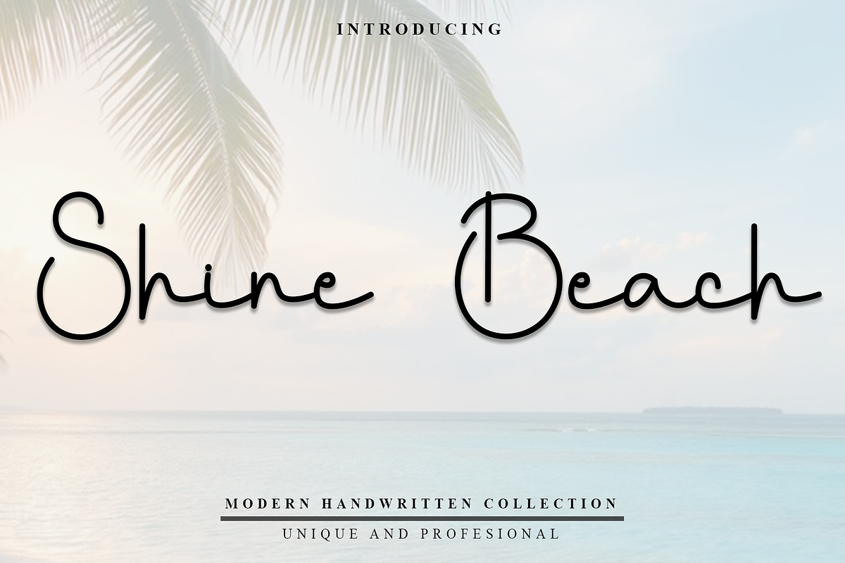 Shine Beach, a Handwritten Font by FreshTypeINK