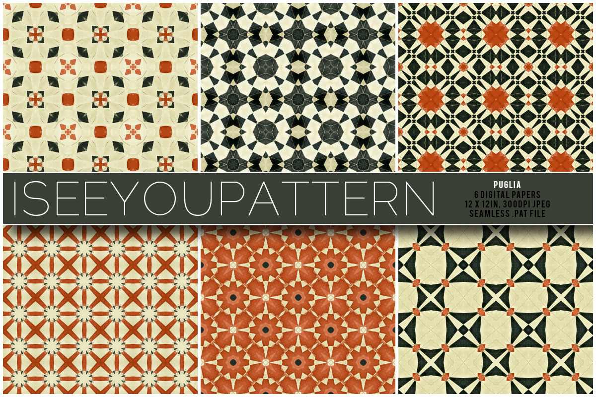 iseeyoupattern Puglia, a Pattern Graphic by ISEEYOUPATTERN