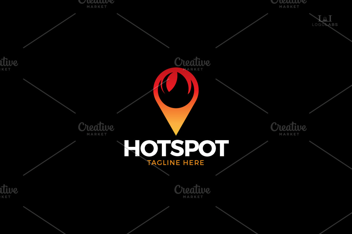 Hot Spot Logo, a Branding & Logo Template by LogoLabs