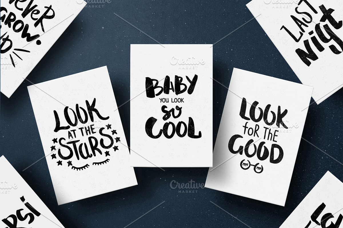 Postcards. Handdrawn Quotes., an Illustration by Wewhitelist