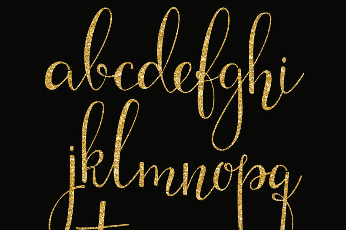 Gold glitter alphabet clipart, an Object Graphic by PeDe Designs ...