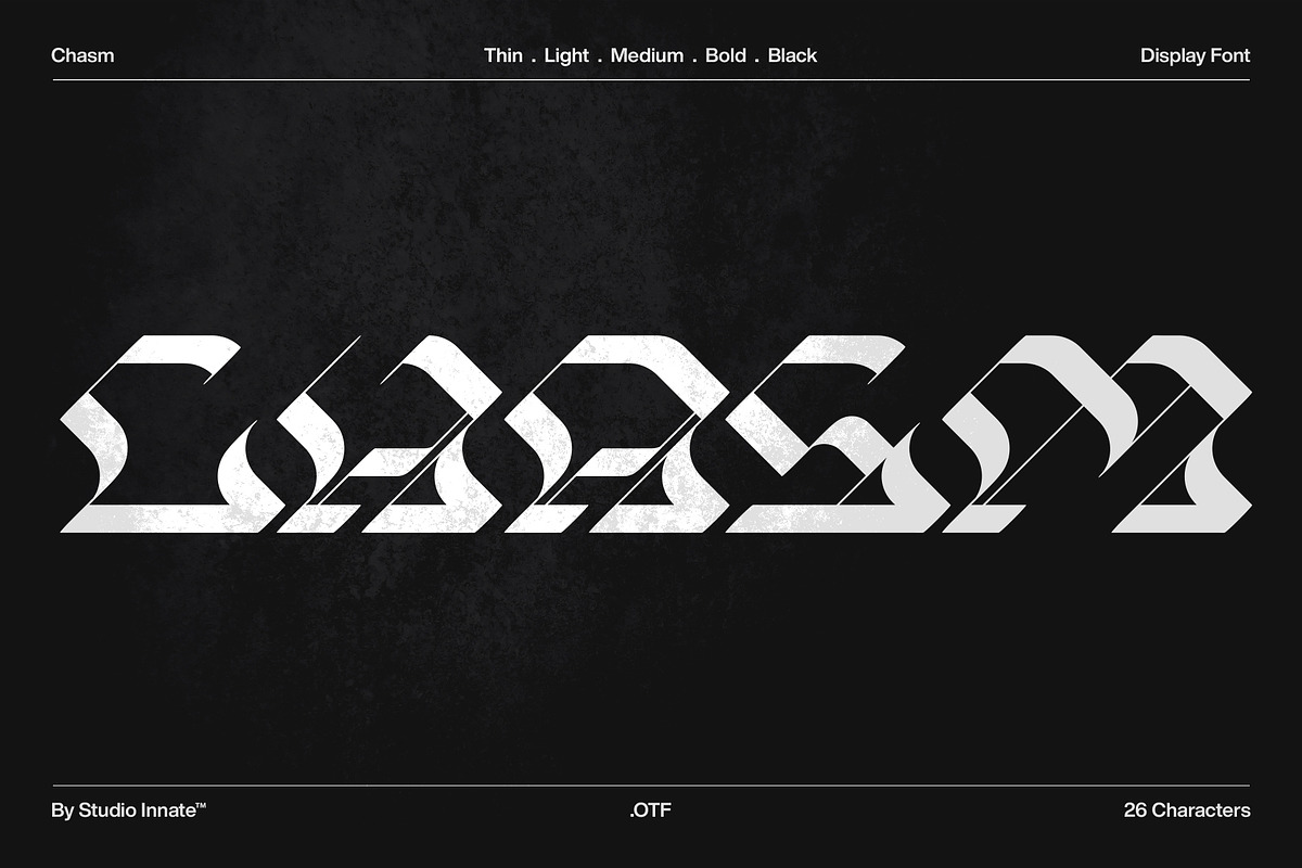 Chasm - Display Font Family, a Serif Font by Studio Innate | Creative Market