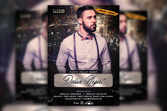Night Flyer Template, a Flyer Template by VaaniDesigns