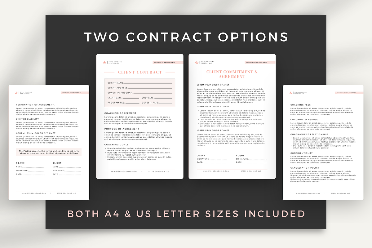 Client Contract Template for Canva, a Brochure Template by Designs by ...