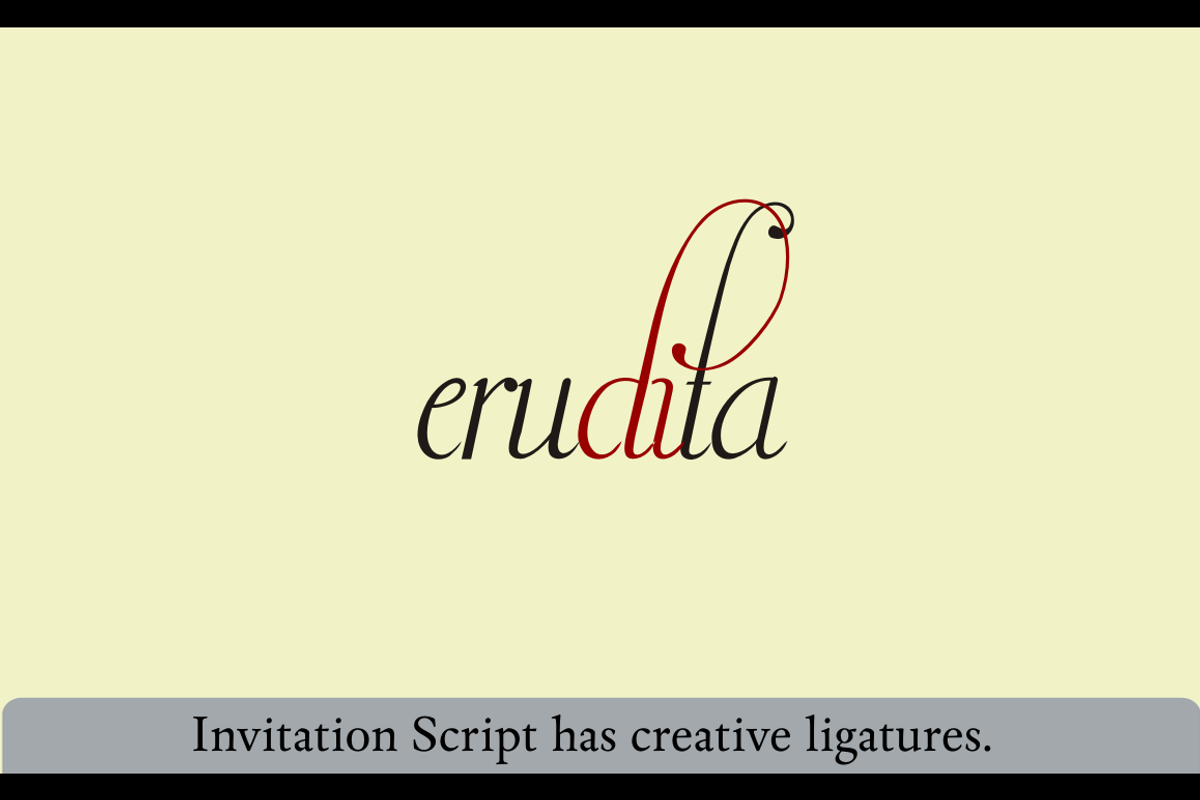 Invitation Script, a Script Font by Intellecta Design