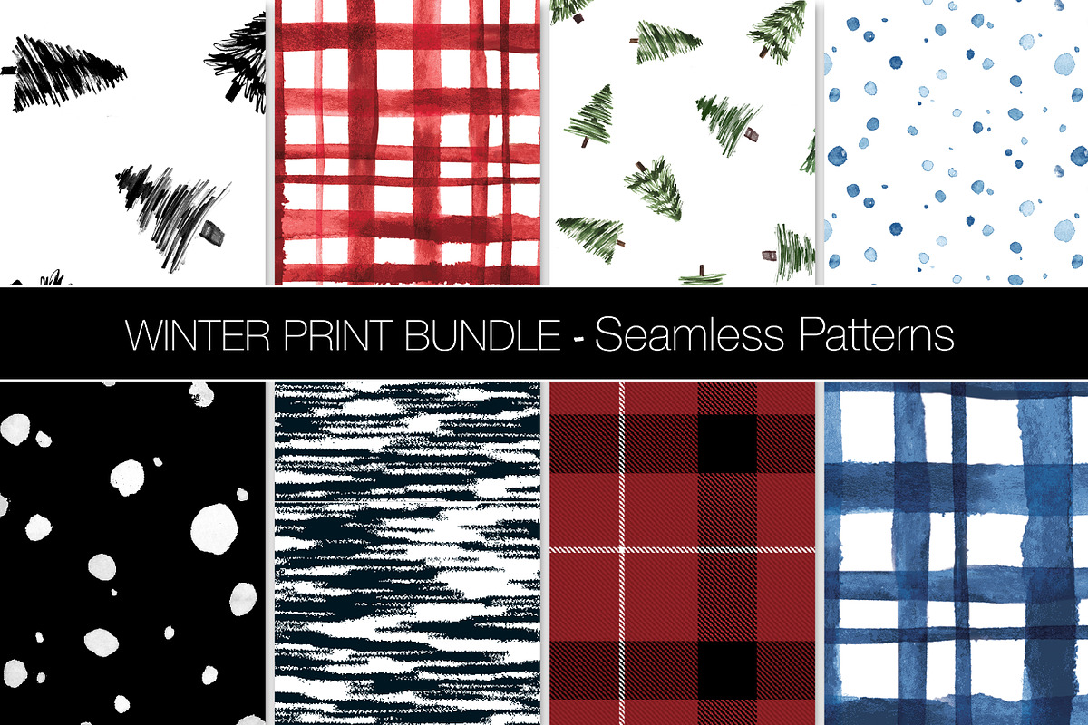 Winter Pattern Bundle, a Pattern Graphic by BayTheory