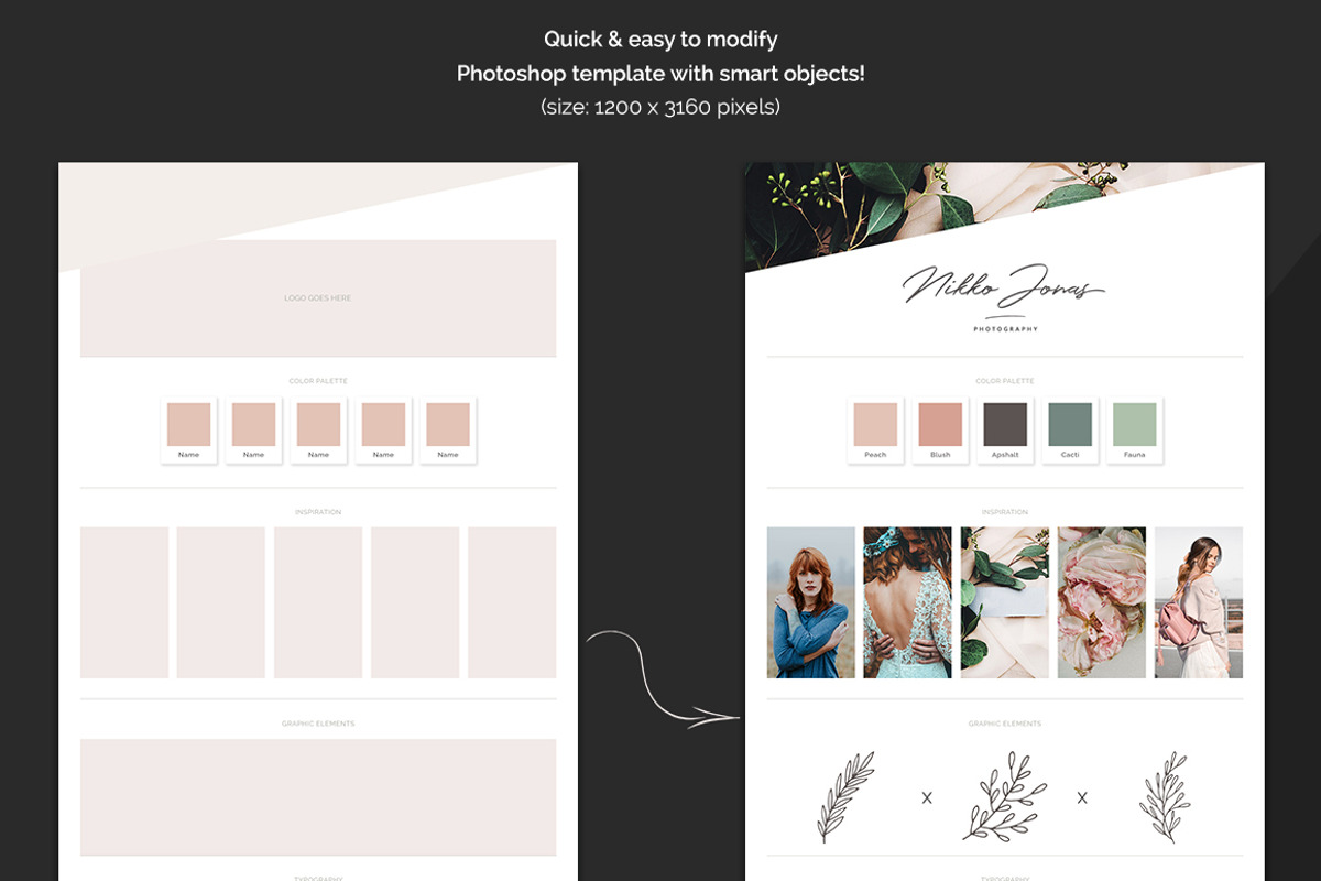 Brand Board Template for web designers