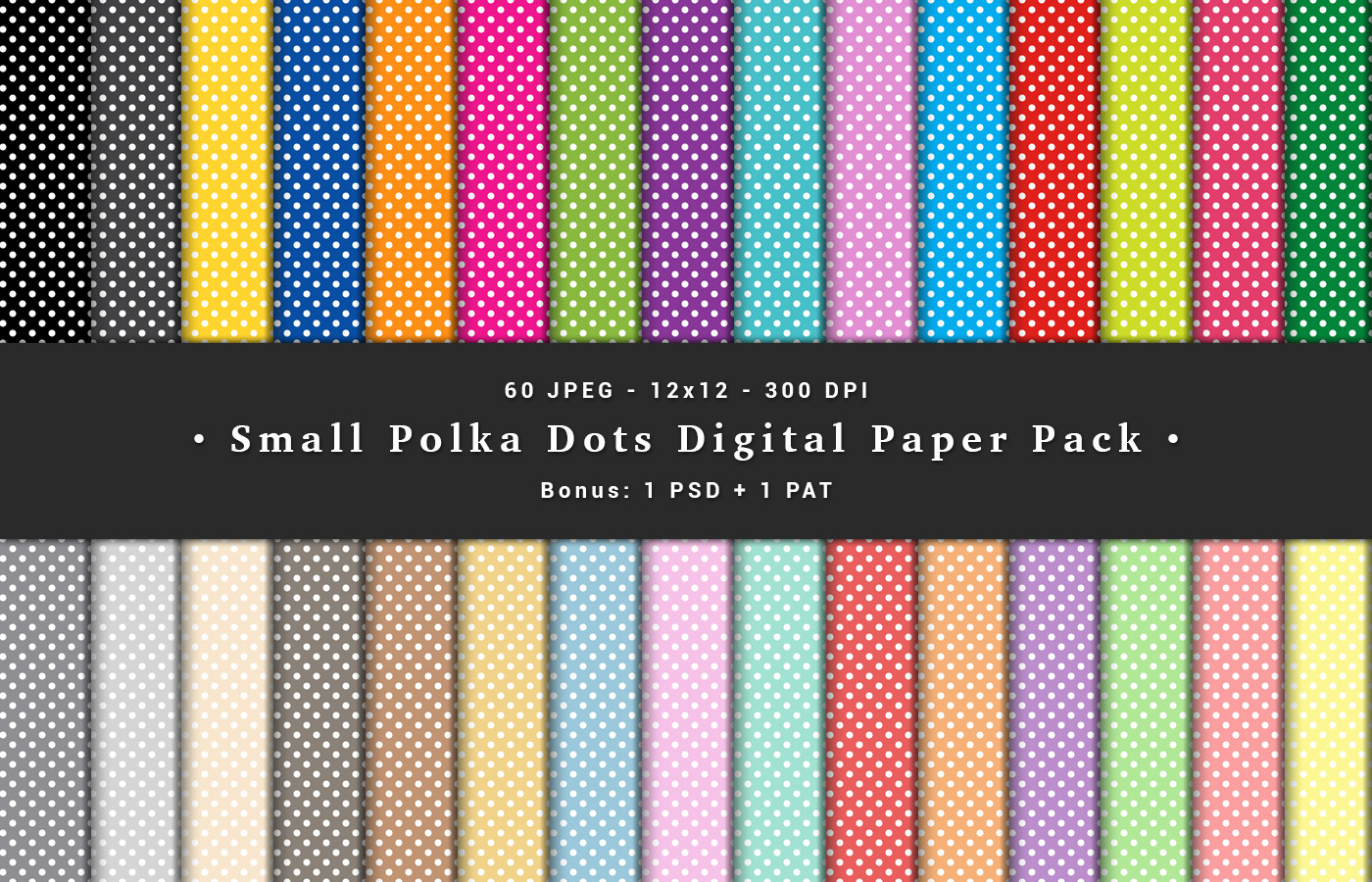 Small Polka Dots Digital Paper Pack, a Pattern Graphic by NM-Design-Studio