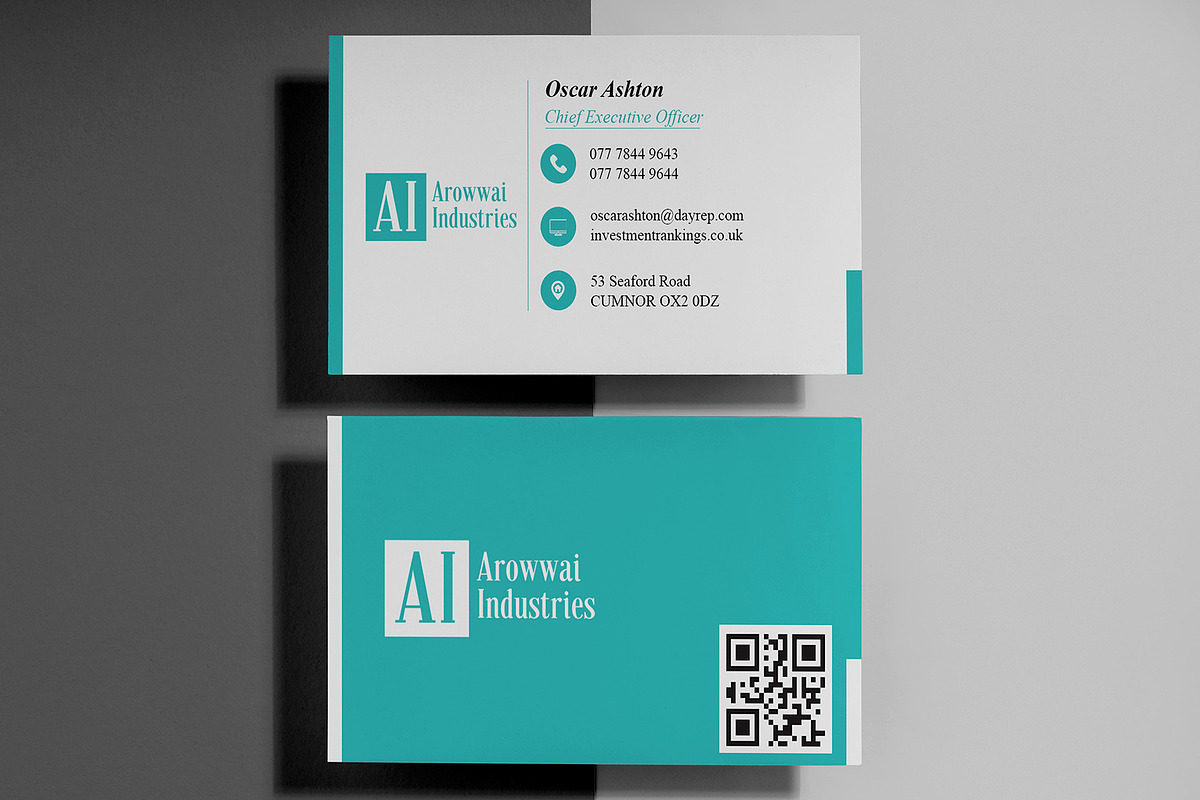 Clean Modern Double-Sided Business Card PSD