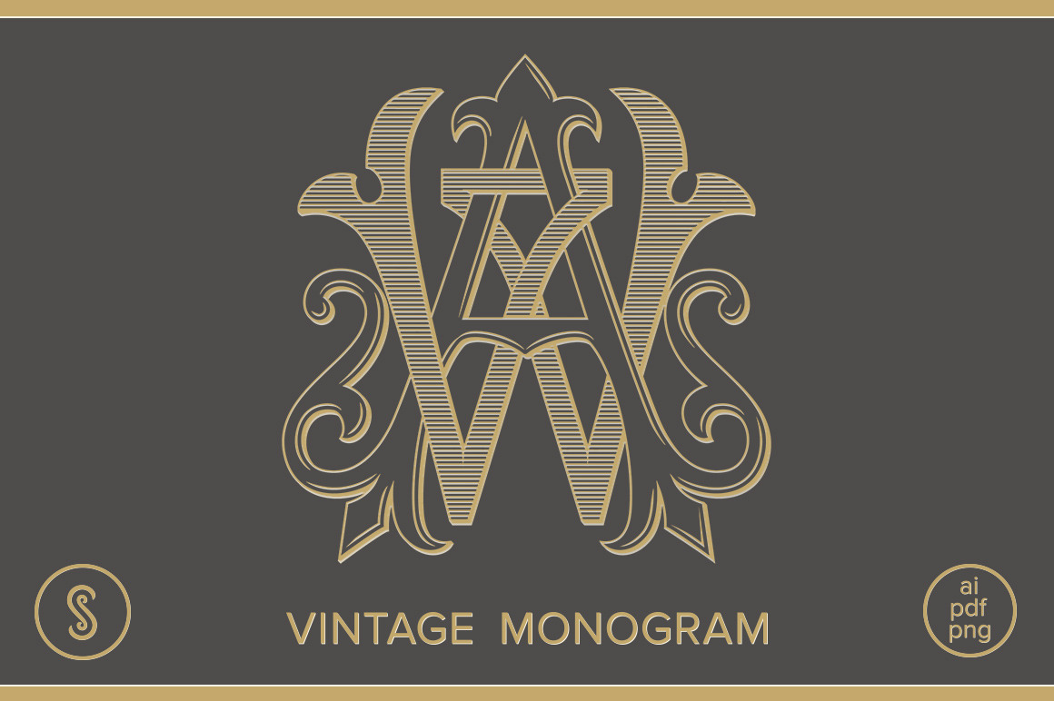 AW Monogram WA Monogram, an Illustration by Shuler Studio