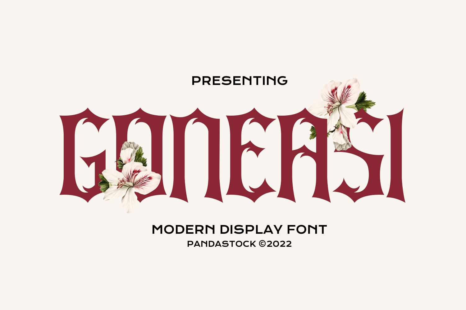 Goneasi - Romantic Gothic Font, a Blackletter Font by Imoodev