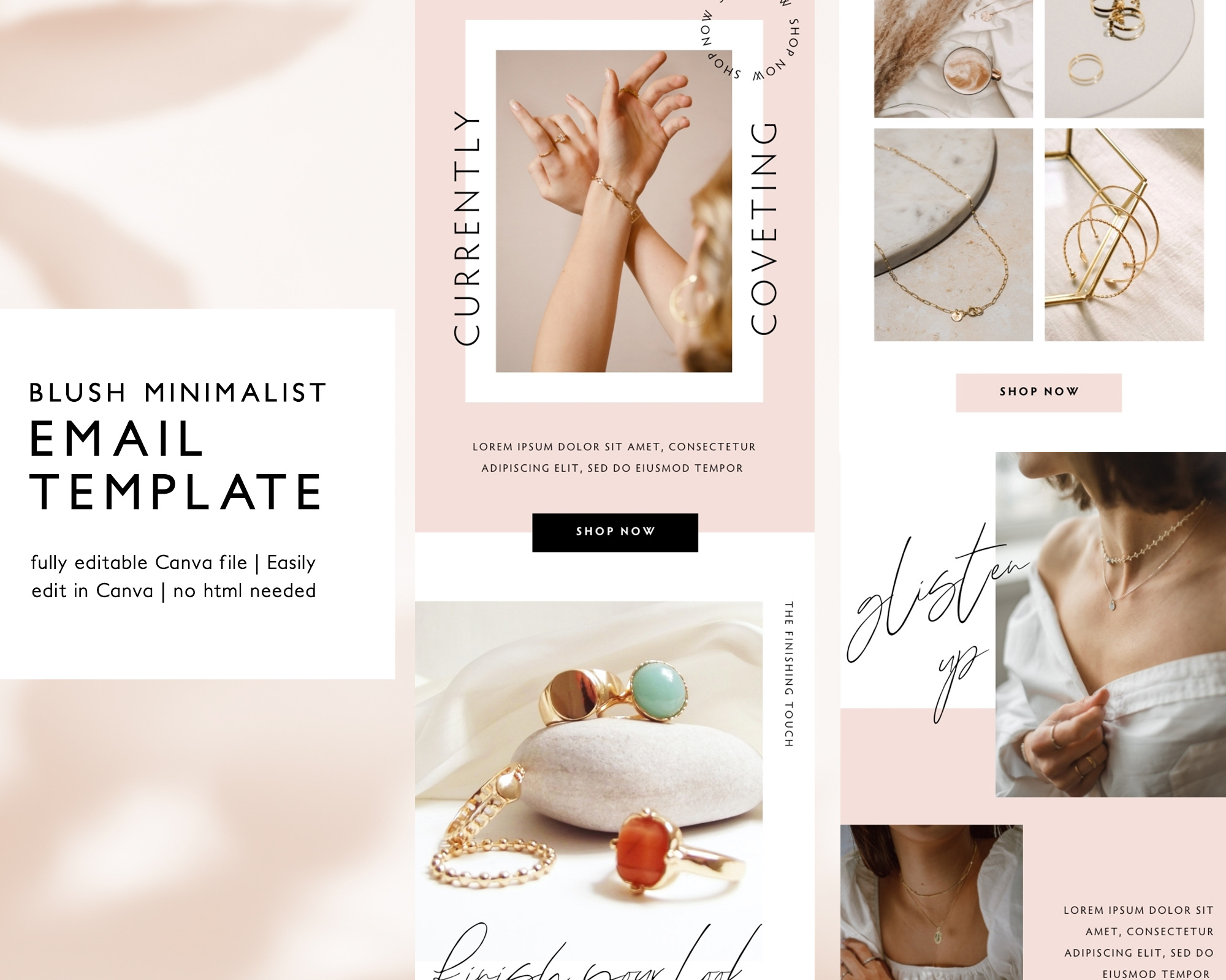 Minimalist Jewelry Email Template, an Email Template by KikiBunnyCreative