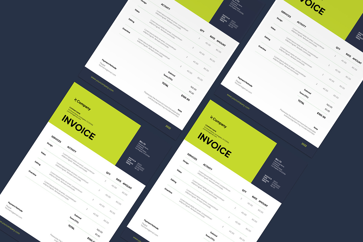 Invoice Template, a Stationery Template by Neermana
