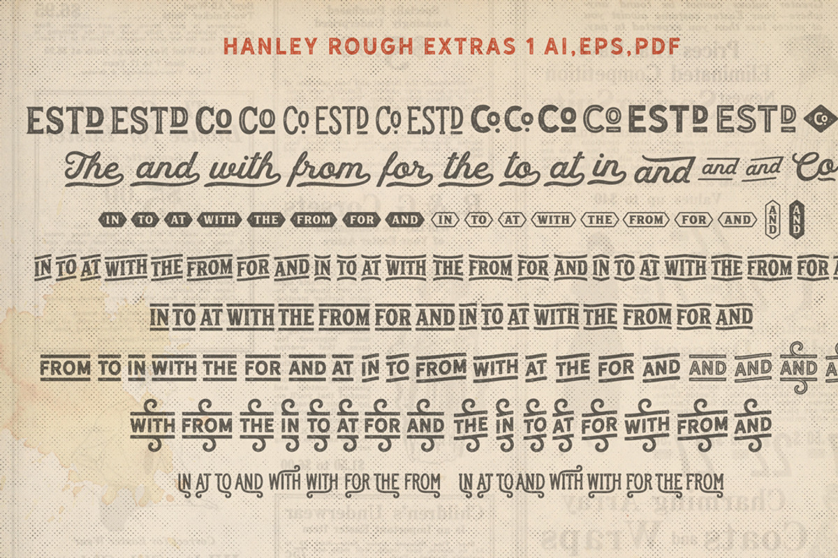 Hanley Rough Font Collection, a Script Font by DISTRICT 62 STUDIO