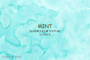 Watercolor Mint Texture, a Texture Graphic by Corner Croft
