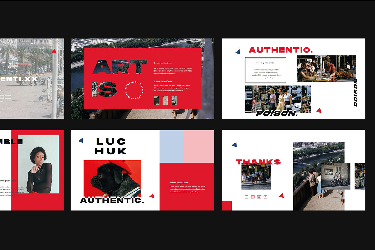 AUTHENTIC Powerpoint Template, a Presentation Template by Rocket Template