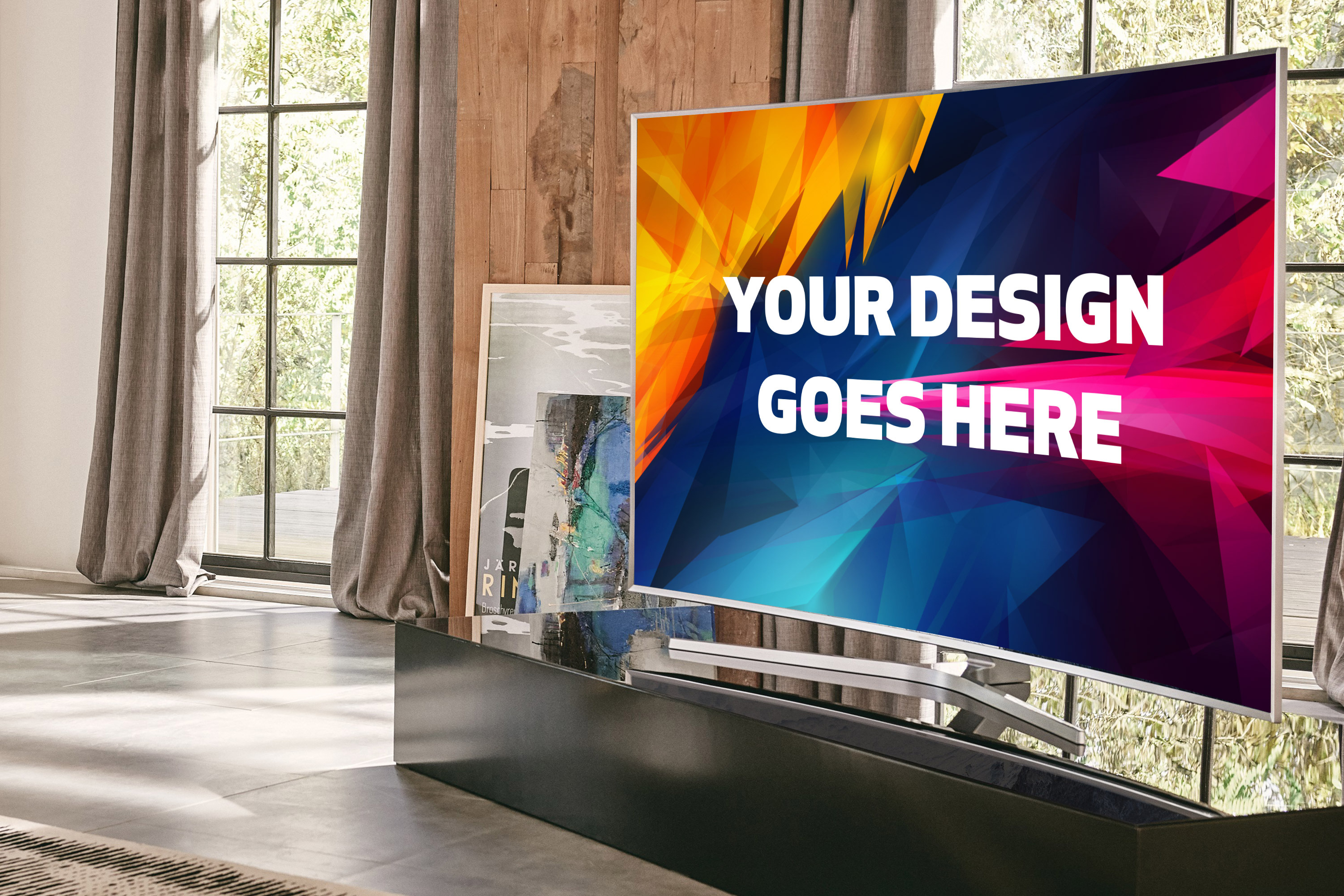 Curved Screen TV Mock-up#1, a Mockup by vraiana