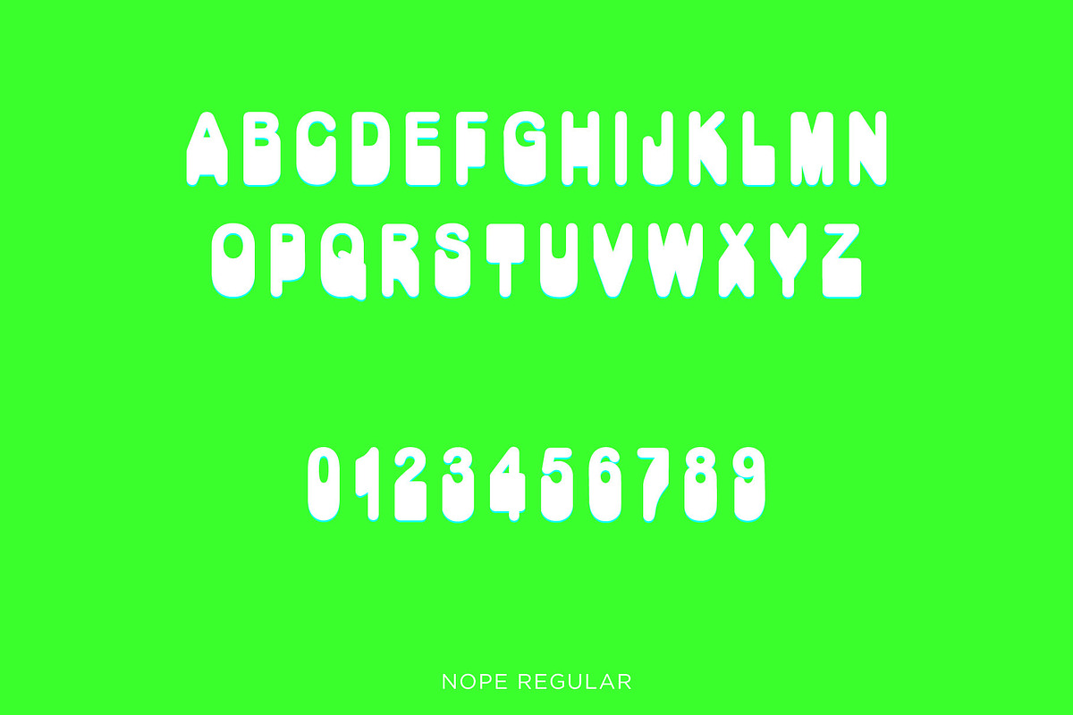 NOPE Font Family, a Sans Serif Font by Midnight Grim