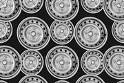Car Wheel Motif Seamless Pattern, a Pattern Graphic by DanFLCreativo