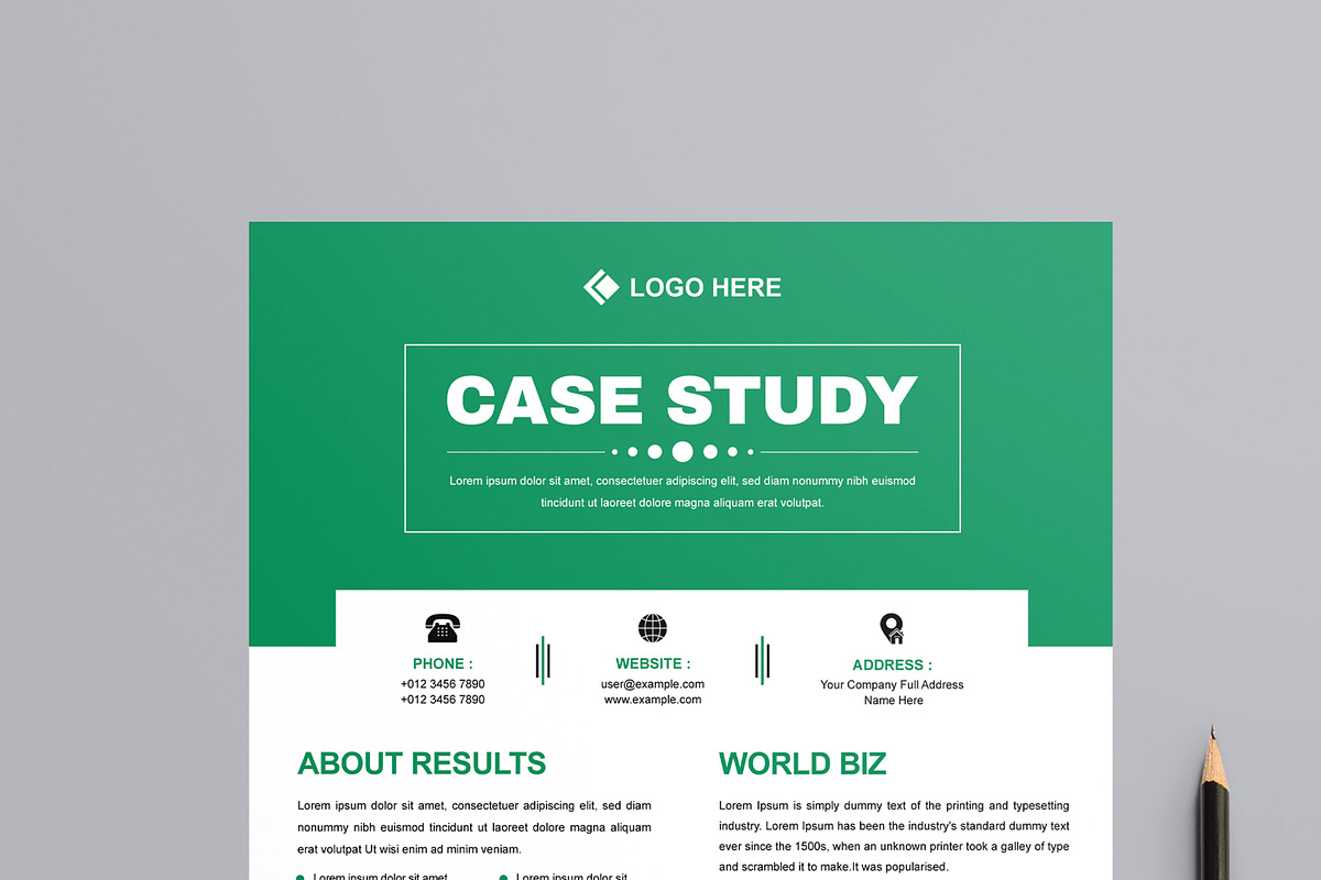 Business Case Study Design Template | Creative Market