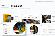 Hello - Powerpoint Template, a Presentation Template by AQR Studio