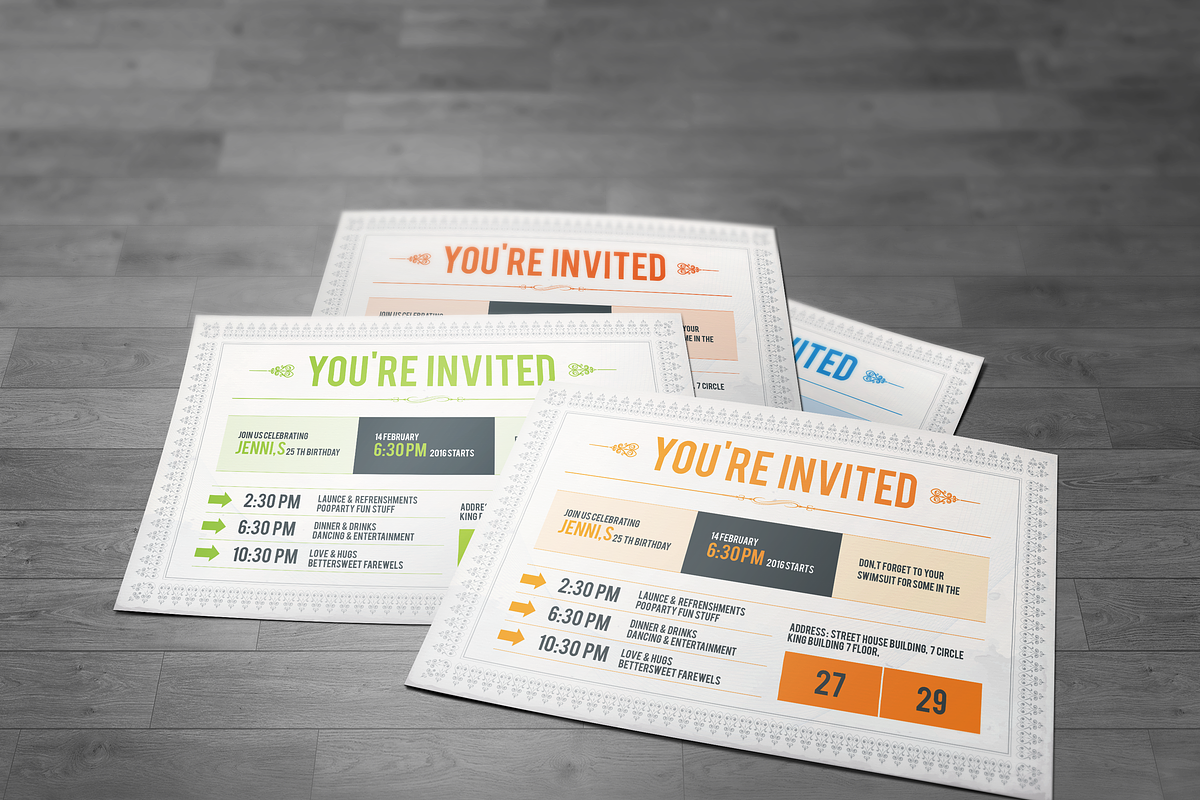 Invitation Postcard, a Card Template by White Graphic