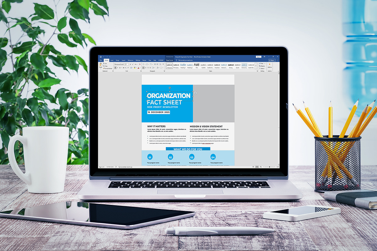 Nonprofit Organization Fact Sheet, a Brochure Template by obayes