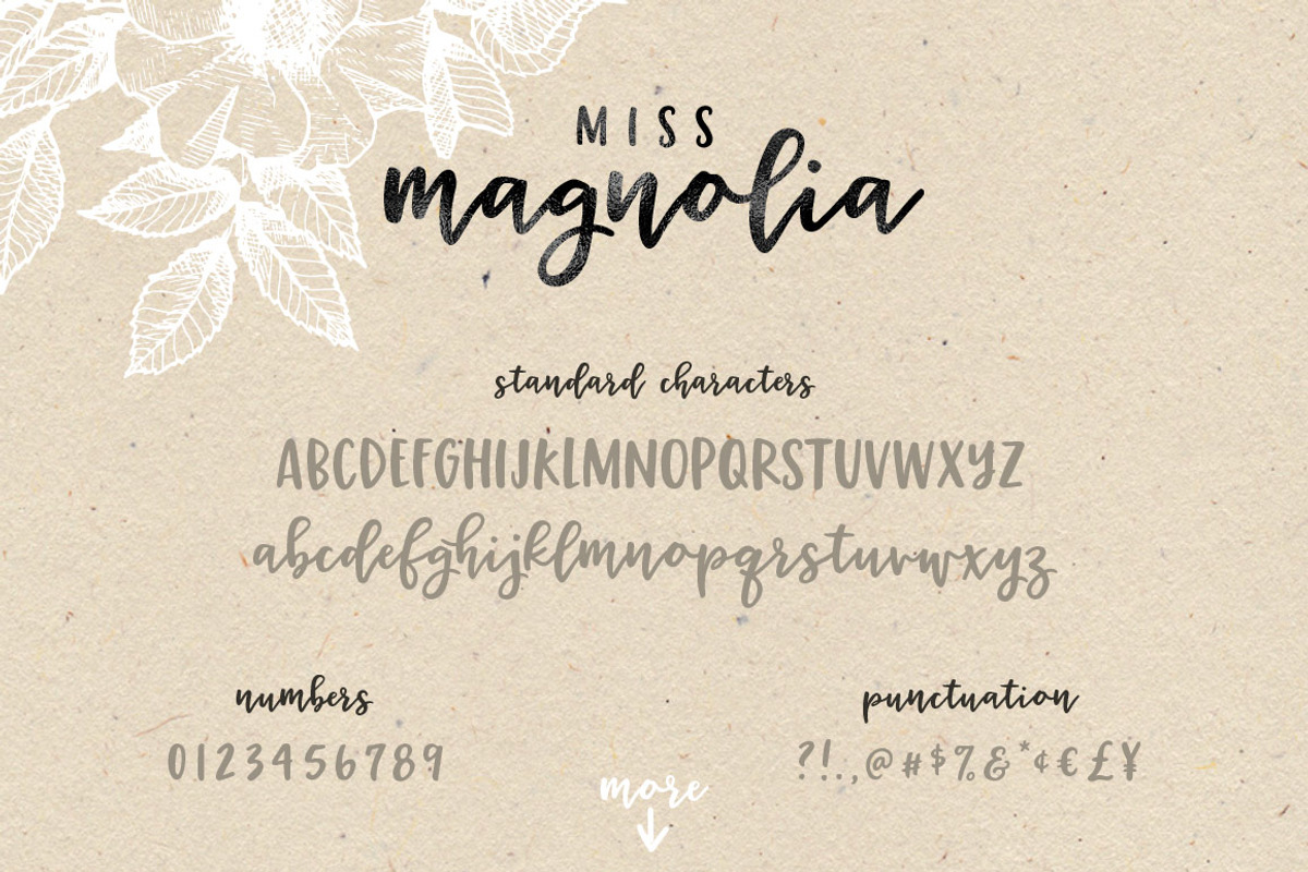 Miss Magnolia, a Script Font by Every Tuesday