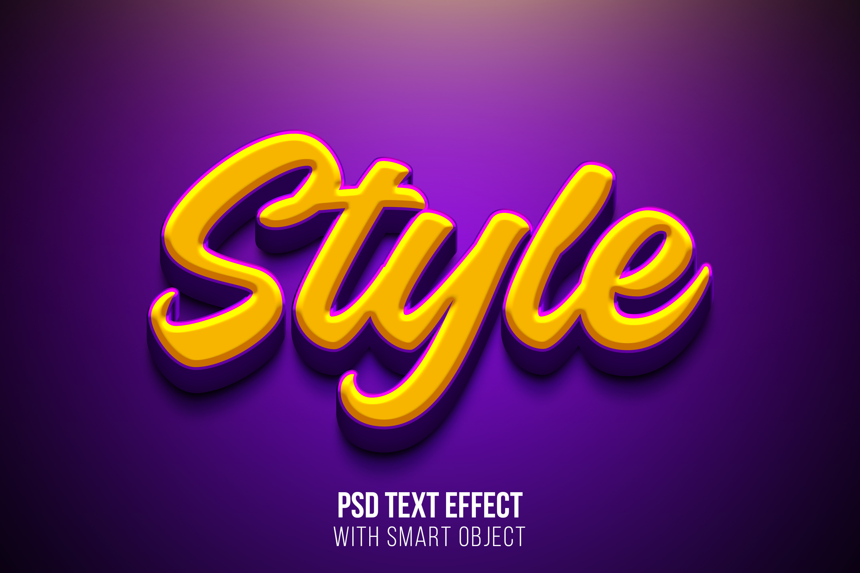 3d typography style text effect mockup | Creative Market