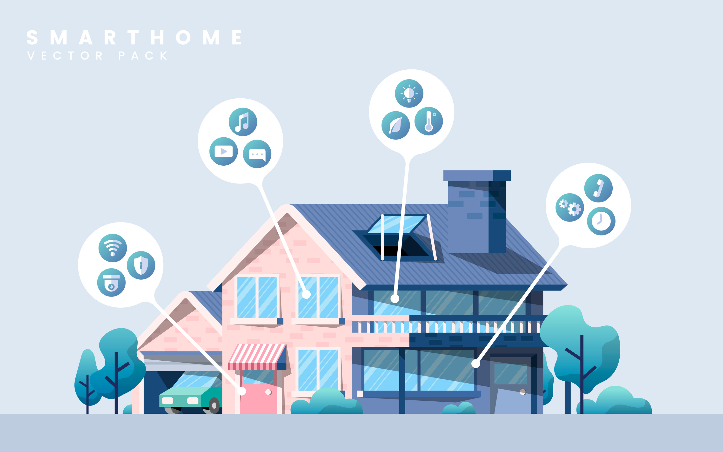 Smart home vector pack with icons | Graphics ~ Creative Market