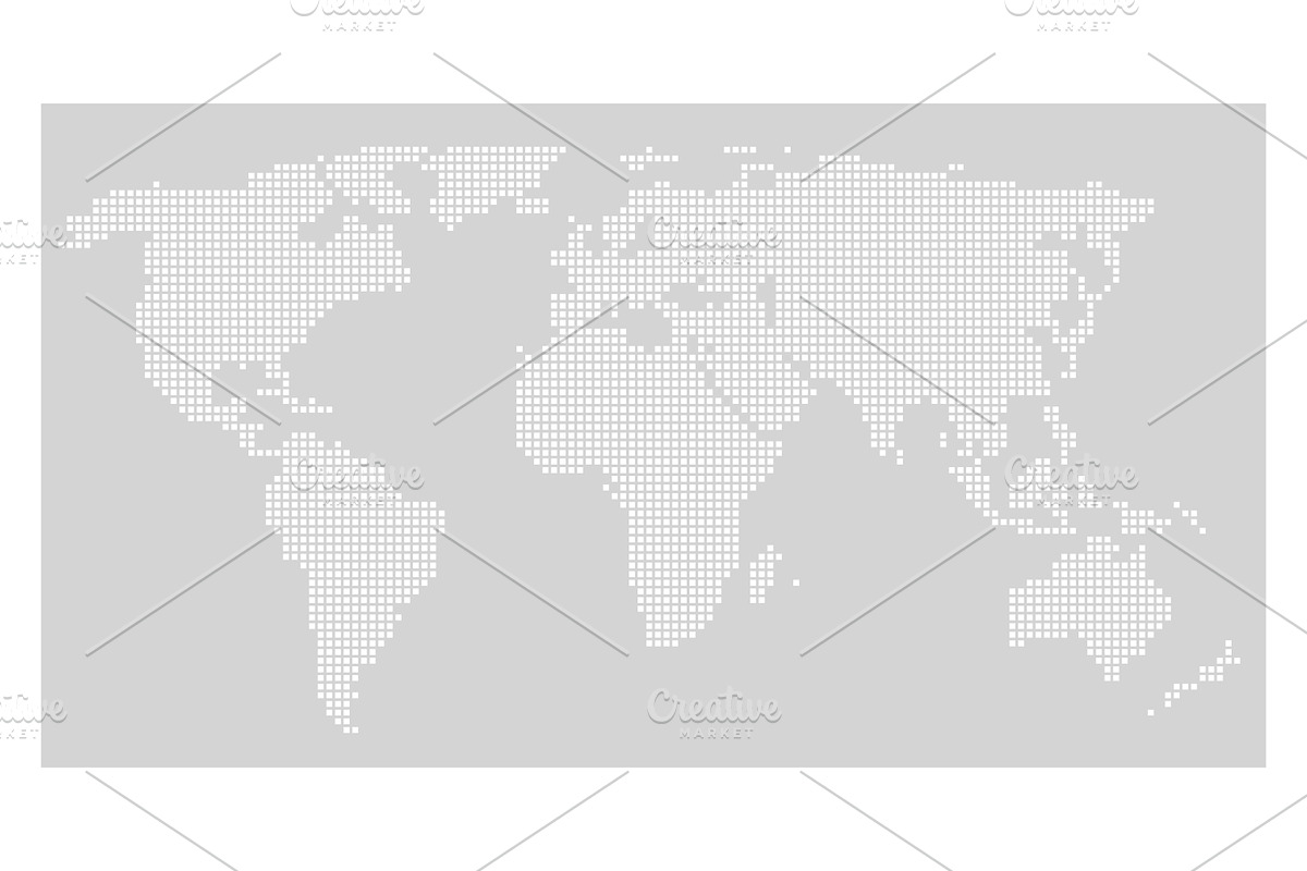 Dotted world map, a Work Illustration by Sunny