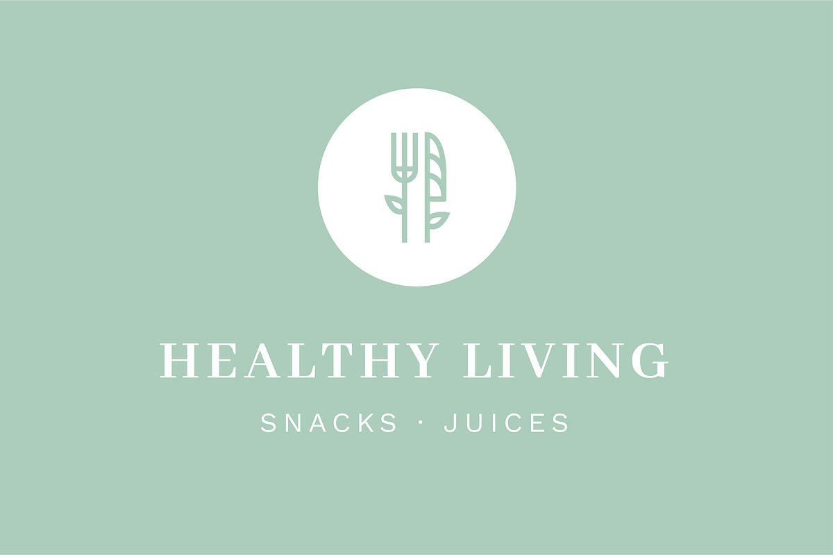 10 Minimal Healthy Food Logos, a Branding & Logo Template by GudBrand ...