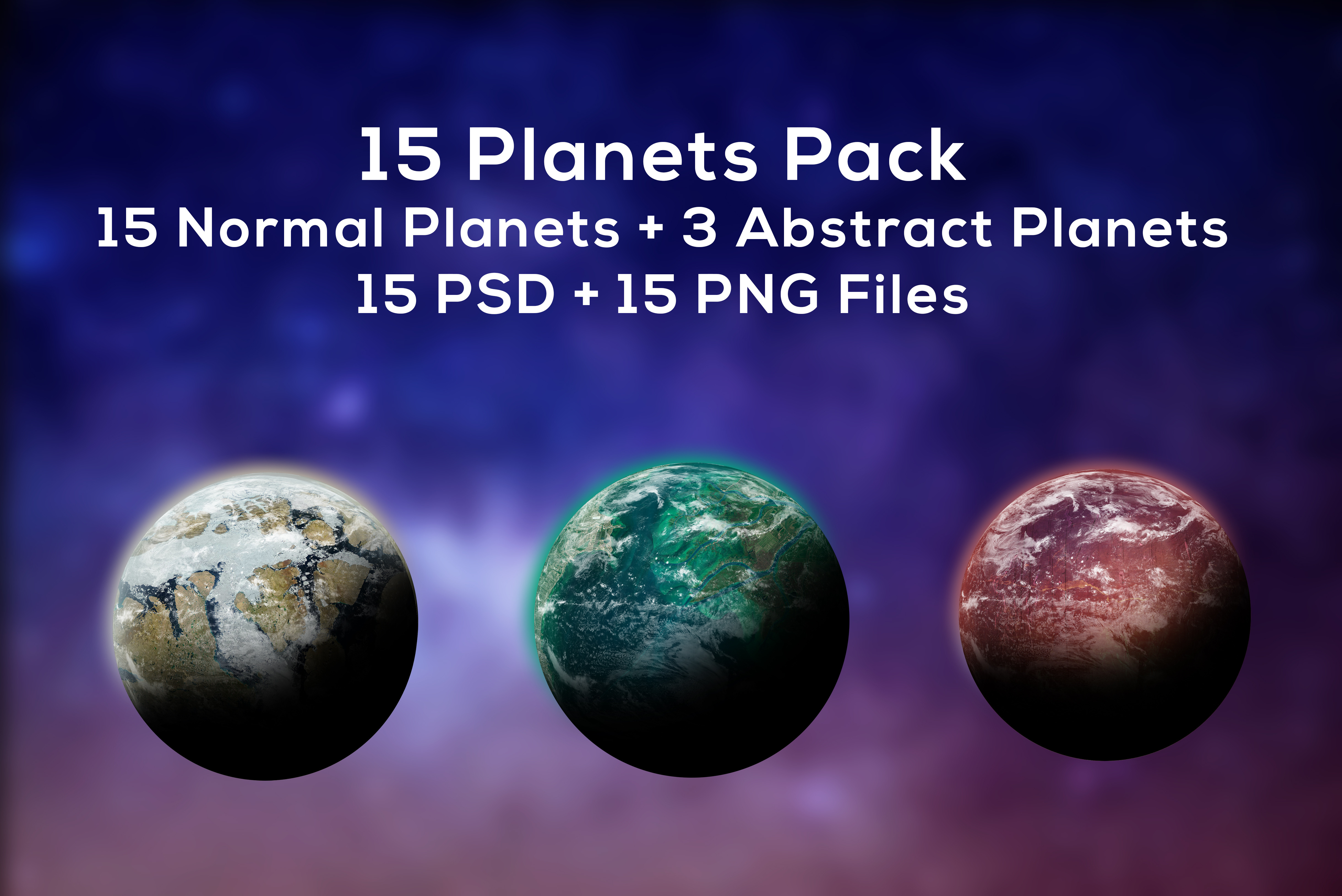 Planets Pack 2 (15 Planets), an Object Graphic by The_DrX