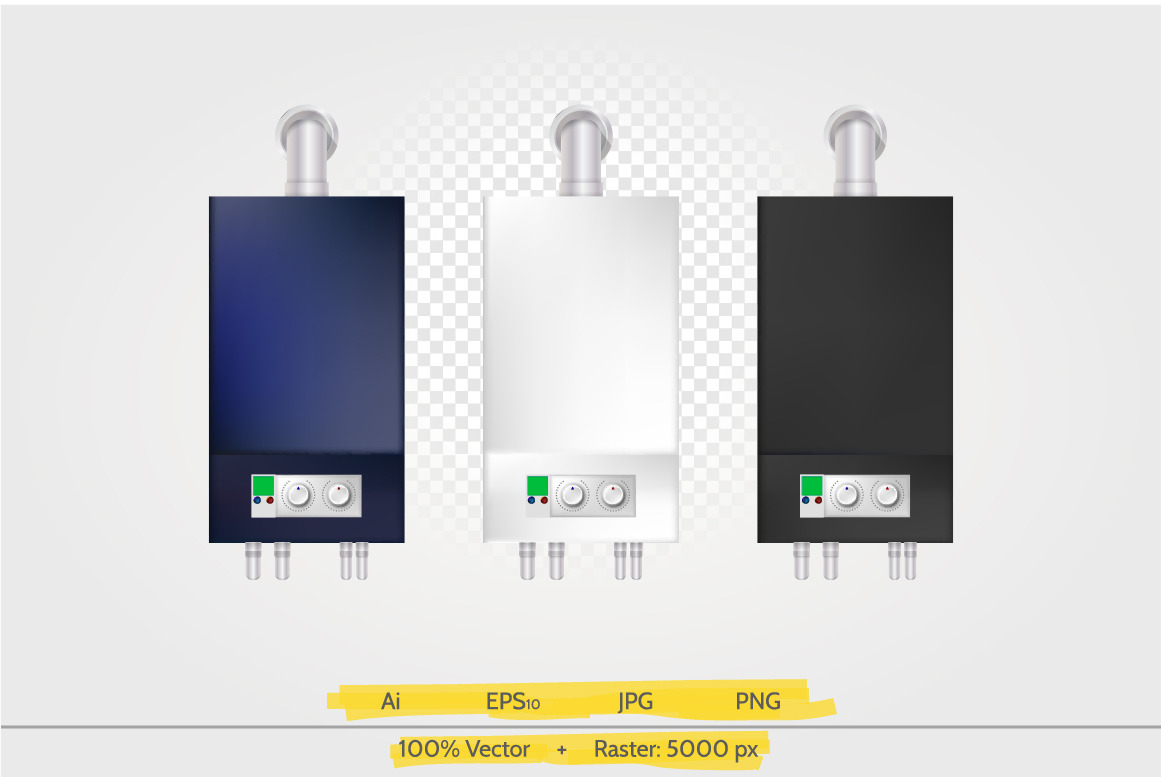 Water boiler vector illustration, an Illustration by YershovOleksandr