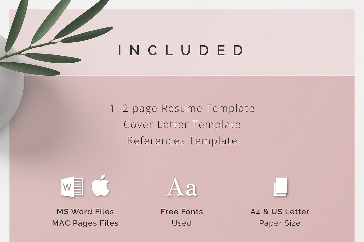 Word Resume & Cover Letter Template, a Resume Template by DemeDesign