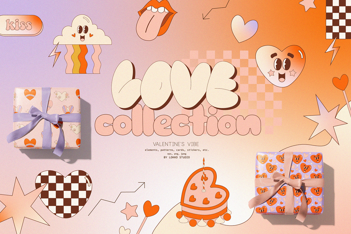 Love Collection - Valentine's vibe, a Seasonal Illustration by lokko studio