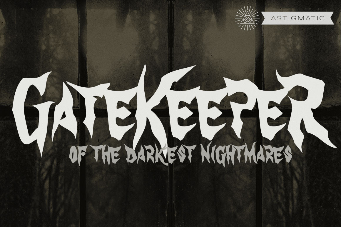 GateKeeper AOE, a Font by Astigmatic