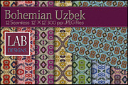 12 Bohemian Fabric Textures, a Texture Graphic by Lab Designs