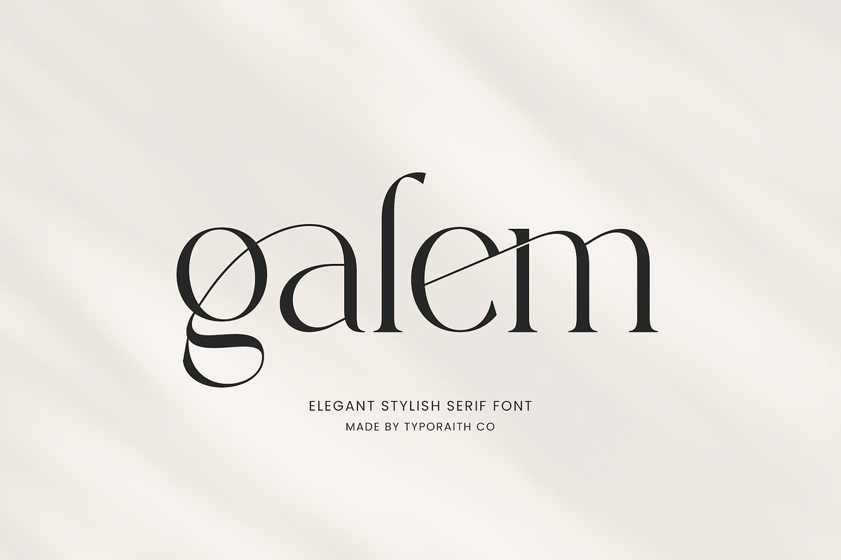 Galem | Elegant Serif, a Serif Font by Typoraith Co