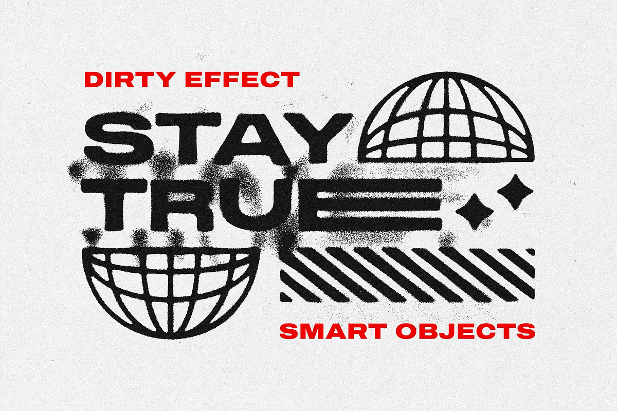Dirty Print Text & Logo Effect, a Layer Style Add-On by Design Squad