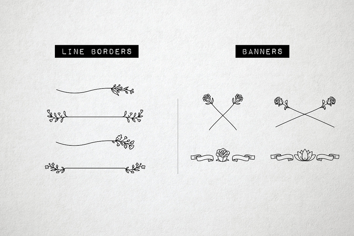 60 Flower Logo Borders, Floral Icons, an Outline Icon by Hatch Design ...