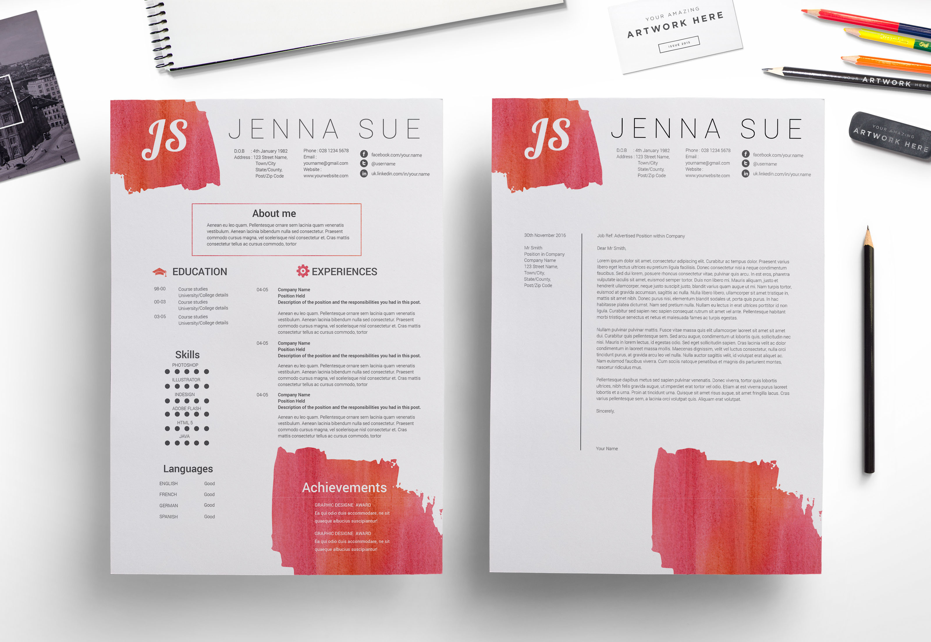 Creative CV template, a Resume Template by Chic templates