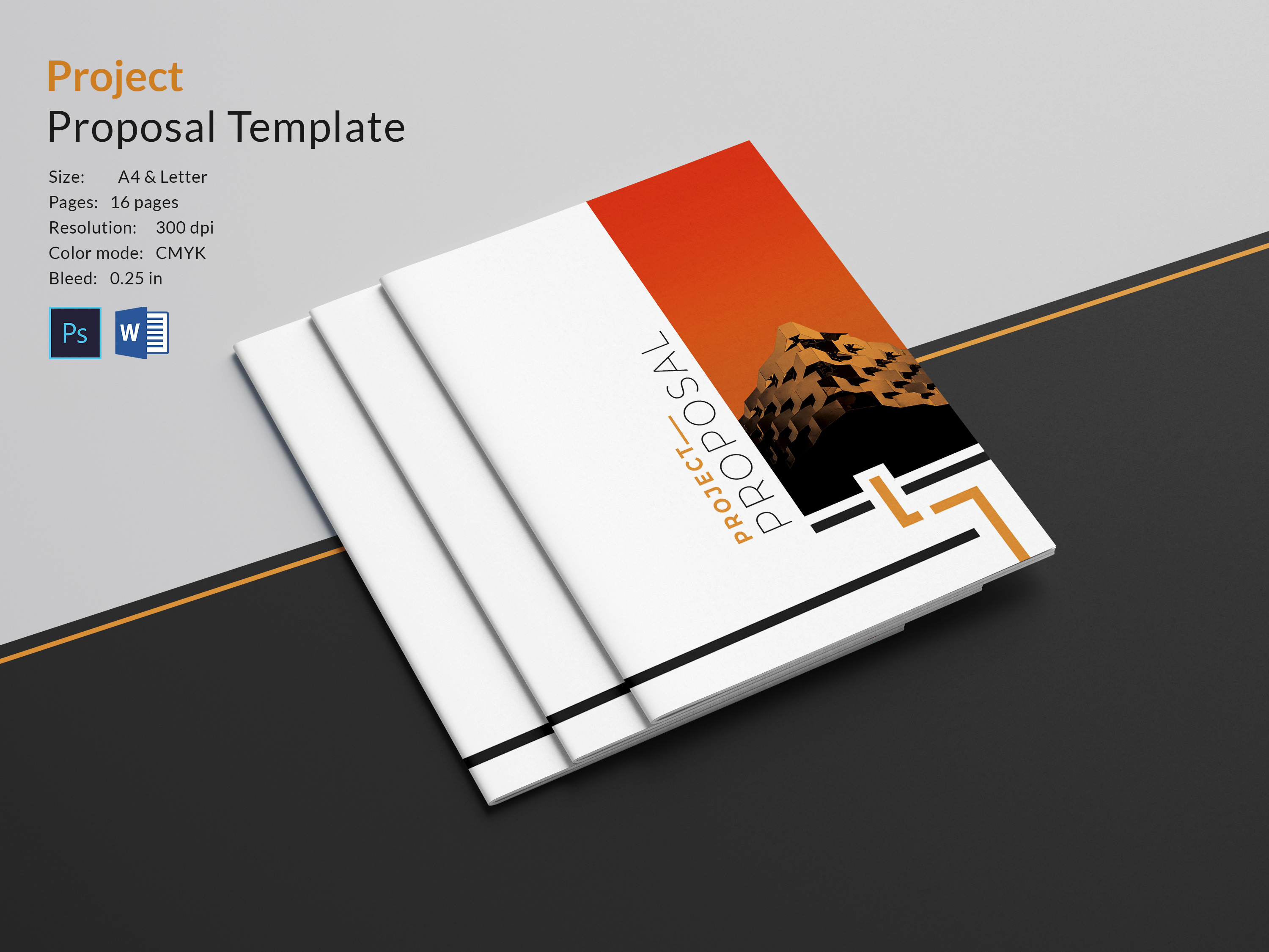 Project Proposal Template, a Brochure Template by crazyOWL
